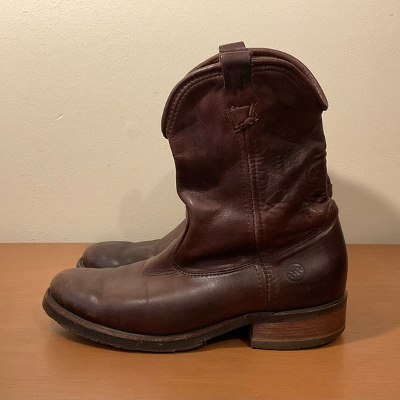 Double H | Shoes | Doubleh Leather Round Toe Roper Boots | Poshmark